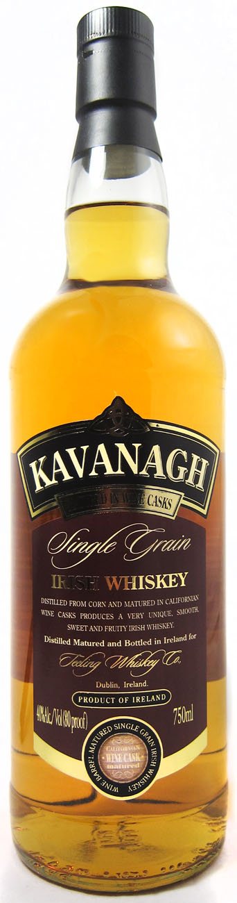 Kavanagh Single Grain Irish Whiskey 750ml - The Whiskey Library